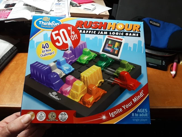NEW SEALED THINKFUN Rush Hour Traffic Jam Logic Game Stem Puzzle ...