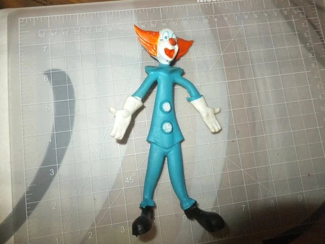 VINTAGE BOZO THE Clown Vintage Bendable Bendy Rubber Figure Lakeside ...