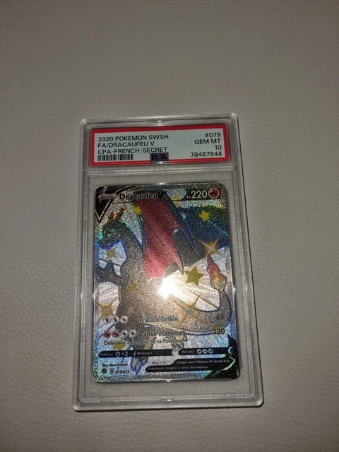CARTE POKÉMON DRACAUFEU V FA Shiny 079/073 PSA 10 EUR 980,00 - PicClick FR