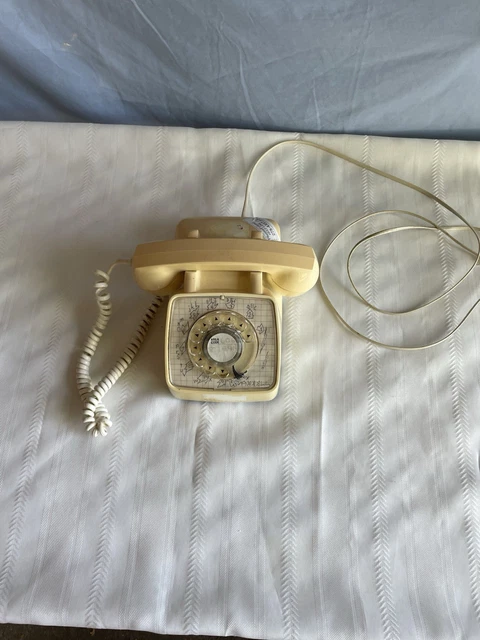 VINTAGE GTE AUTOMATIC Electric Model 80 Rotary Telephone Beige Tan ...