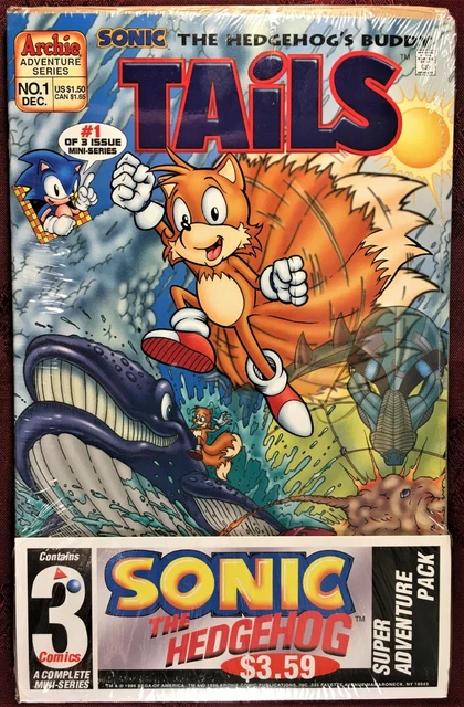 SONIC THE HEDGEHOG Comic Books TAILS MINI SERIES Complete Set Pack #1 2 ...