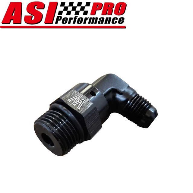 -6 AN FLARE To -8 ORB Male 90° AN Flare SWIVEL Fitting Aluminum AUS ...