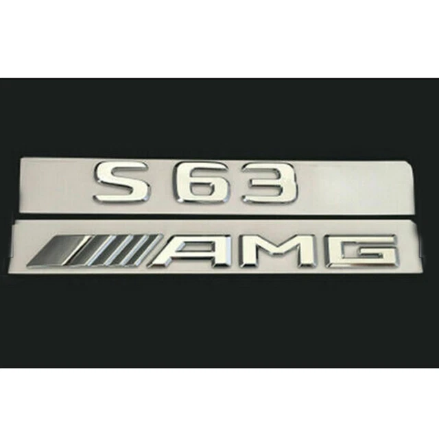 CAR CHROME BRIEFE Emblem Aufkleber Für Mercedes Benz S63 AMG V8 4MATIC ...