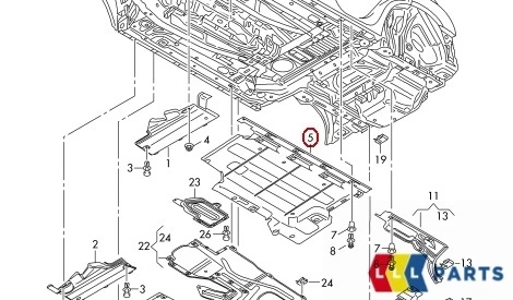 NEW GENUINE AUDI Q5 Underbody Trim Liner Cover Left N/S 8R0825207E £152 ...