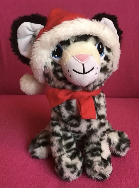 CHESSINGTON SNOW LEOPARD In Red Christmas Santa Hat And Scarf Soft ...