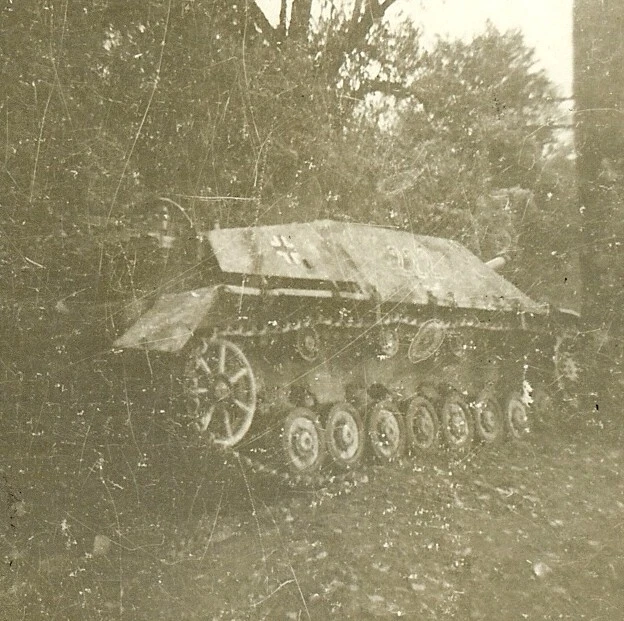 **RARE! US VIEW of KO'd Camo German Jagdpanzer IV Panzer Tank in Woods ...