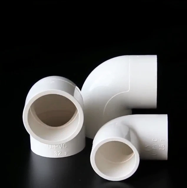 16MM-200MM ID 90 Degree Elbow Type PVC-U Pipe Connector Adapter Fitting ...