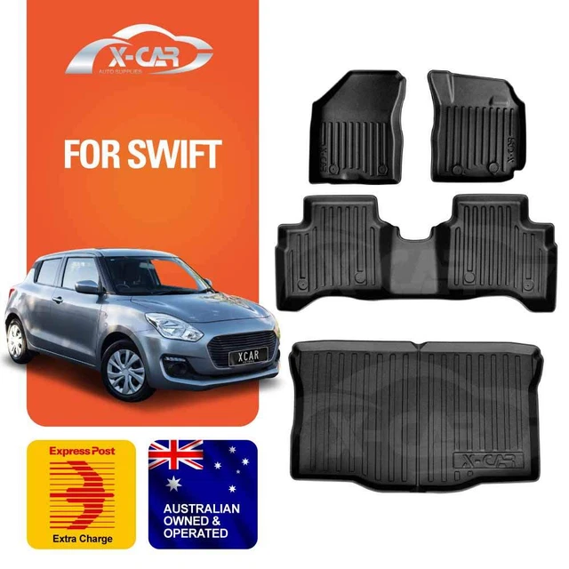 FLOOR MATS BOOT Liner Carpet for Suzuki Swift 3rd Gen Auto 17-24 Cargo ...