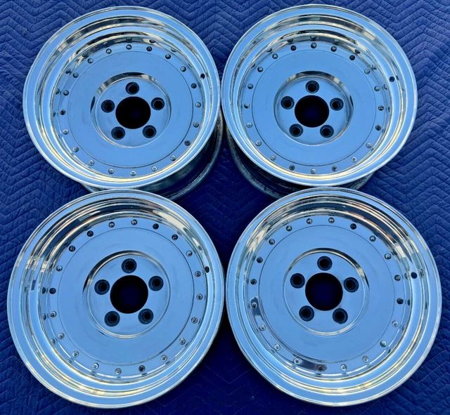 (4) VINTAGE POLISHED 15" Enkei JDM Wheels 15x7 Rims 5x4.75" Chevy ...