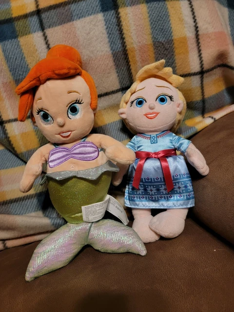 DISNEY PARKS..DISNEY'S BABIES..FROZEN Elsa & Little Mermaid Ariel ...