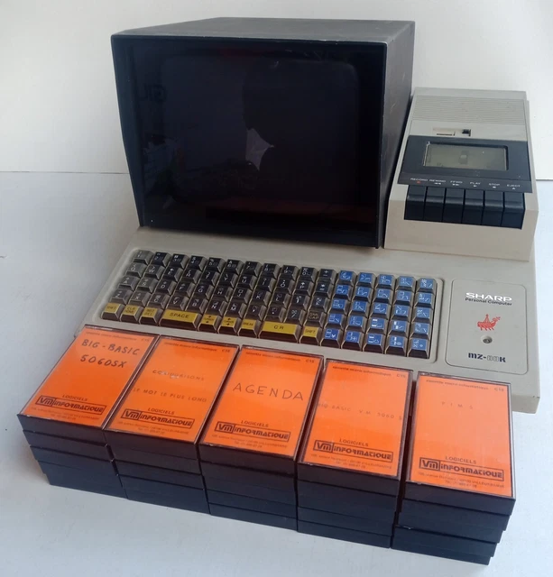 ORDINATEUR SHARP MZ-80K avec 32 Cassettes 1979 Personal Computer EUR ...