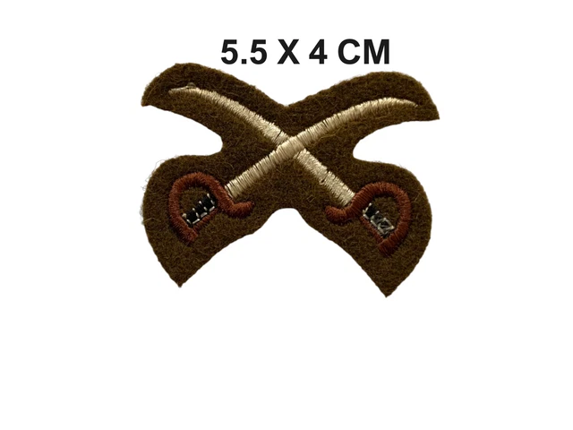 BRITISH ARMY MILITARY PTI Crossed Swords Embroidered Patch Badge Sew On ...