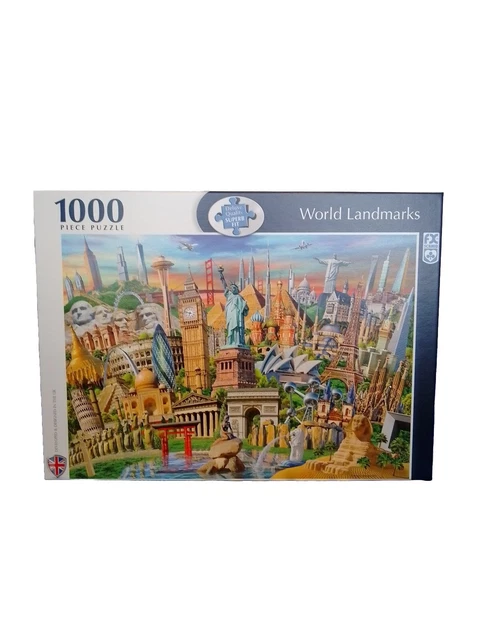 1000 PIECE JIGSAW Puzzle WORLD LANDMARKS (Collage) from FX Schmid ...