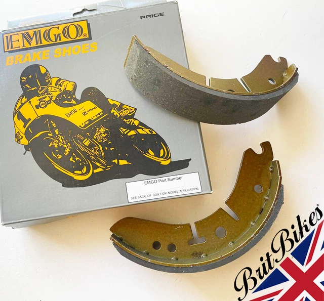 BRAKE SHOES BSA A65 A70 Triumph T120 T140 T150 8" Front Conical 37-3713 ...