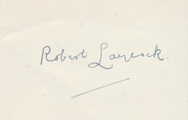 CARD SIGNED BY Major General Robert Laycock "Layforce" Bardia Crete ...