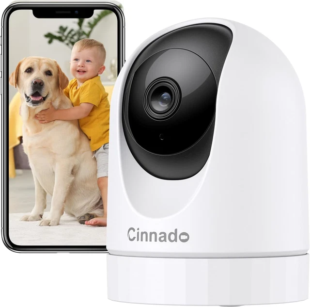 CINNADO WIFI SECURITY Camera Indoor - 2K Pet Dog Cameras House Security ...