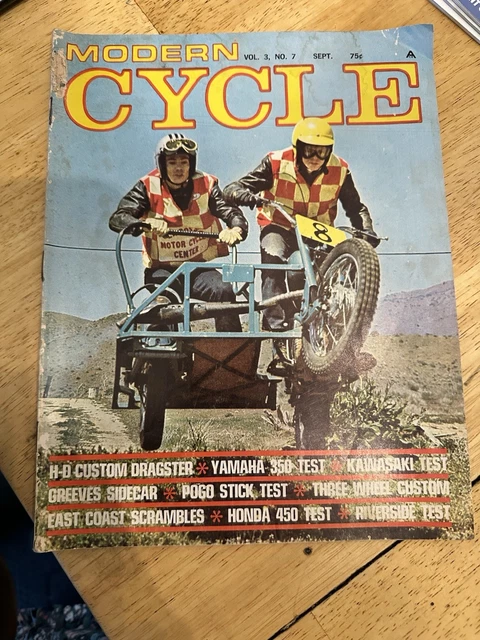 VINTAGE SEPT. 1967 Modern CYCLE Magazine Vol. 3, No. 7 £9.65 - PicClick UK