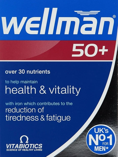 WELLMAN, MULTIVITAMIN TABLETS for Men over 50 Years £12.43 - PicClick UK