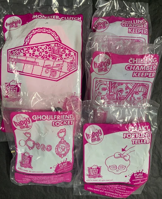 5 MCDONALDS HAPPY Meal Toys Monster High 2014 Lot 4 Different + 1 ...