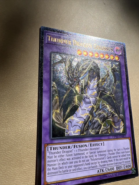 YUGIOH ! THUNDER Dragon Colossus Ultimate Rare [OP10-EN001] COMME NEUF ...