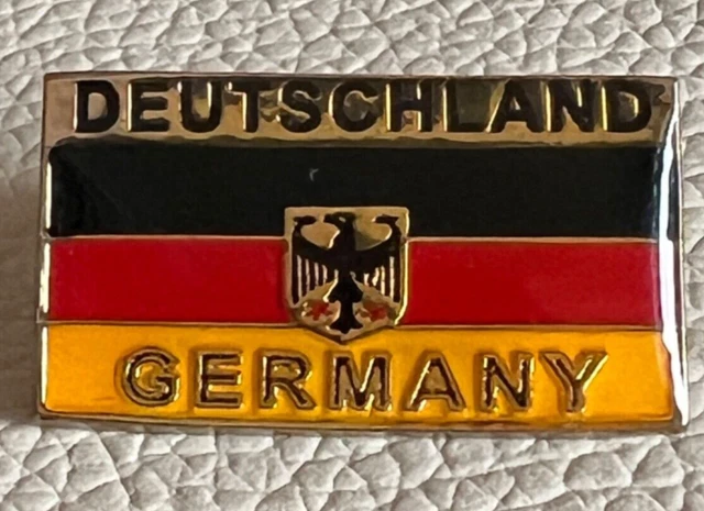 BANDIERA TEDESCA CON GERMANIA GERMANIA CREST BANDIERA AQUILA spilla ...