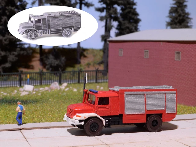 MU N-S00003 - Mercedes-Benz Zetros Feuerwehr RW 4x4 - unlackiert - Spur ...