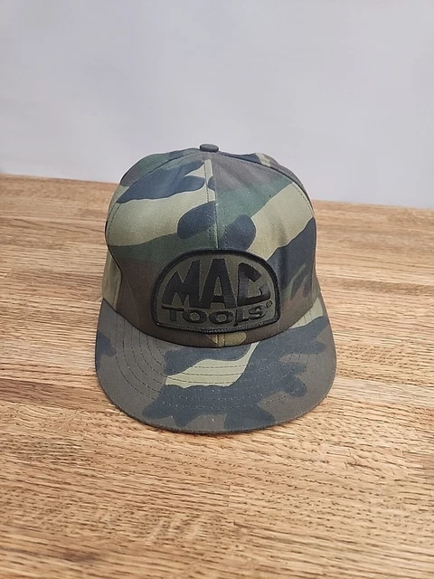 VINTAGE MAC TOOLS Hat Mens Snap Back Camo Green Made In The Usa Adult £ ...