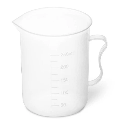 PLASTIC LABORATORY BEAKER Graduated Measuring Lab Beaker Handle 10pcs ...
