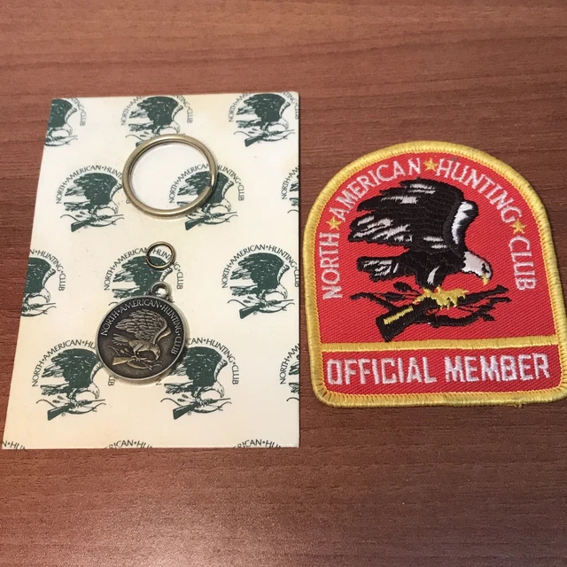 VINTAGE NORTH AMERICAN Hunting Club Official Member Patch & Key Chain ...