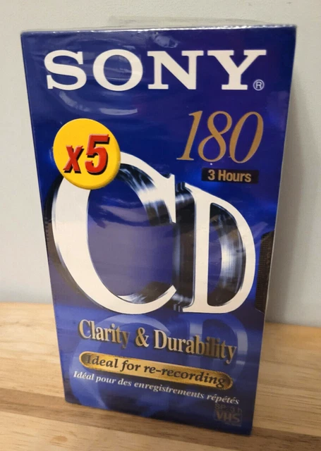 SONY CD 180 3 Hours VHS Video Tape Cassette Bundle X 3. Brand New And ...