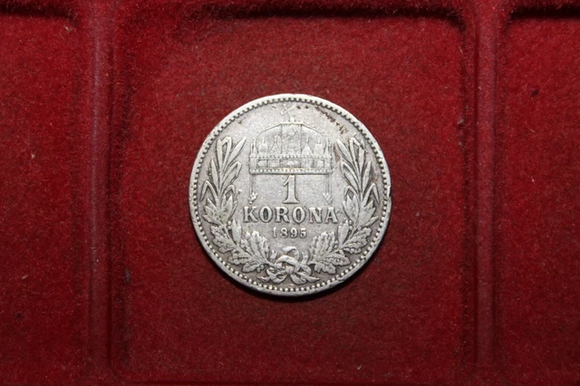 ÖSTERREICH UNGARN 1 Korona 1895 KB Silber 835 Franz Joseph I Kaiserreich ss (03) EUR 10,50 ...