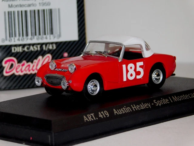 AUSTIN HEALEY SPRITE 1 #185 Monte Carlo Rally 1959 Detail Cars Art 419 ...