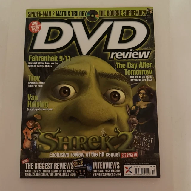 DVD REVIEW MAGAZINE Issue 70 - Shrek 2 - Mike Myers - 2004 £6.95 ...