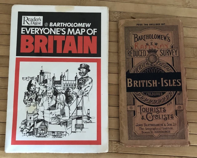 BARTHOLOMEW VINTAGE TOURIST&CYCLIST railway map + 1981 Everyone’s Map ...