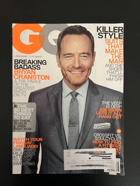 GQ MAGAZINE AOÛT 2013 BRYAN CRANSTON Breaking Bad Cover Joe Biden EUR 4 ...