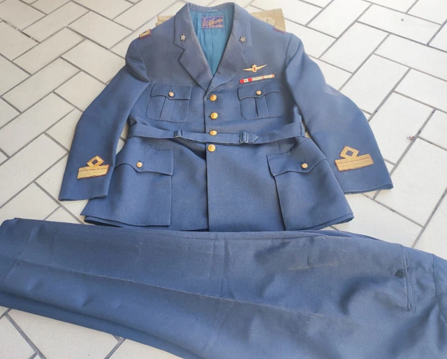 2WW GIACCA +PANTA PILOTA GENIO Regia Aeronautica ARDITI Coloniale Fregi ...