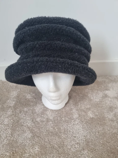 SANDRA PHILLIPS BEAUTIFUL Black Hat, Wired Trim Elasticated Inner, 1920 ...