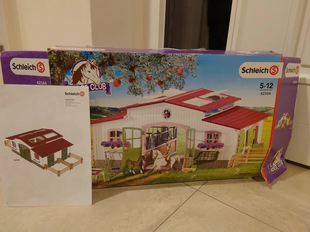 SCHLEICH REITERHOF 42344 Schleich Horse Club Reiterhof Pferdestall ...