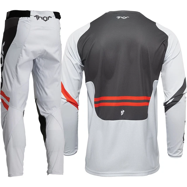 THOR 2023 MX Pulse Cube Grey/Orange Off Road Motocross Bike Riding Gear ...