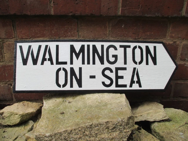 WW2 BRITISH WOODEN Sign WALMINGTON-ON-SEA Dads Army Reenactment HOME ...