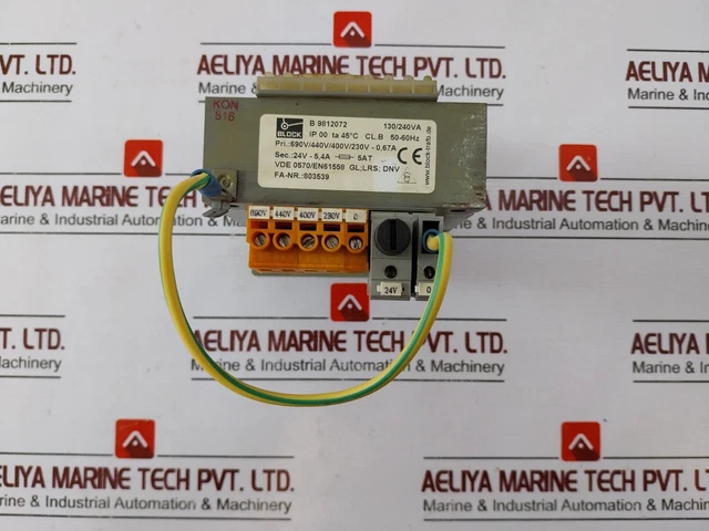 BLOCK-TRAFO B 9812072 Transformer 130/240VA 50-60HZ IP 00 24V $497.91 ...