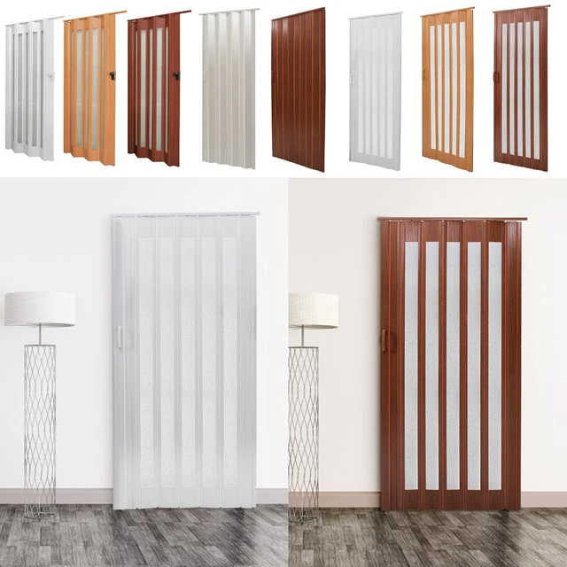 ACCORDION CONCERTINA ACRYLIC Folding Door PVC Magneti Sliding Divider ...