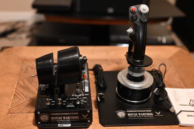 THRUSTMASTER HOTAS WARTHOG Joystick Stick Throttle Flight Simulation ...