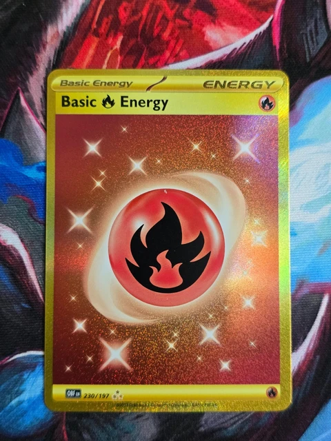 BASIC FIRE ENERGY 230/197 Hyper Rare Pokemon TCG Obsidian Flames NM EN ...