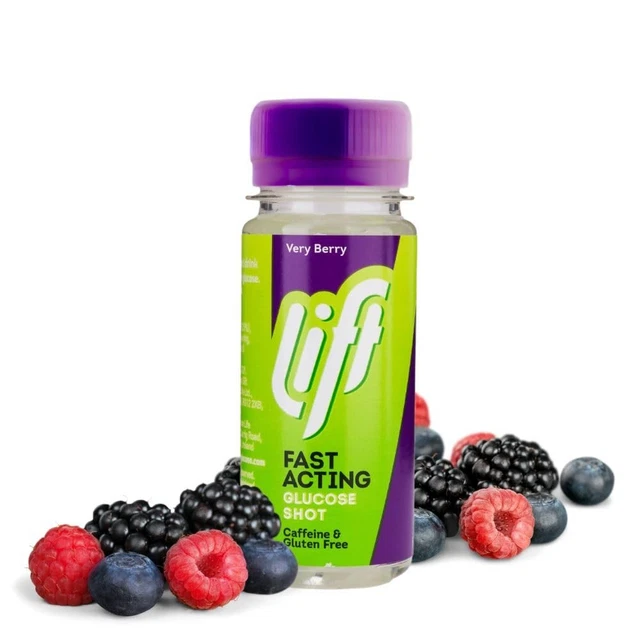 LIFT FAST-ACTING GLUCOSE Energy Juice Shots, Very Berry, 12 Pack of 60 ...