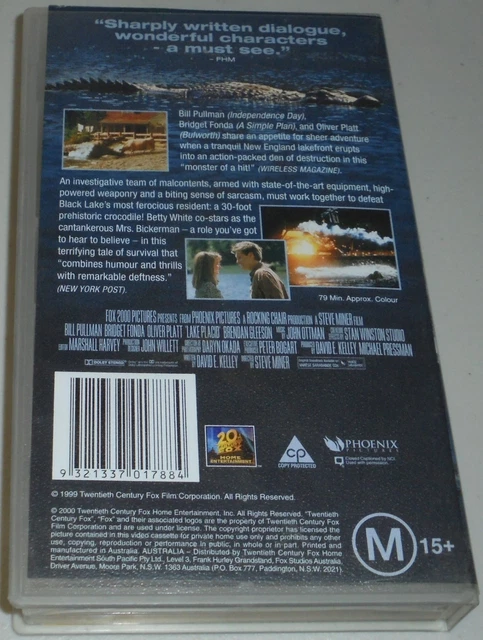 LAKE PLACID VHS Bill Pullman, Bridget Fonda, Oliver Platt 1999 £8.95 ...