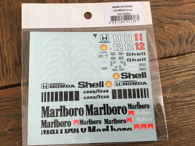 TAMIYA MCLAREN M4/4 Decals 1.20 Scale Ayrton Senna £11.12 - PicClick UK