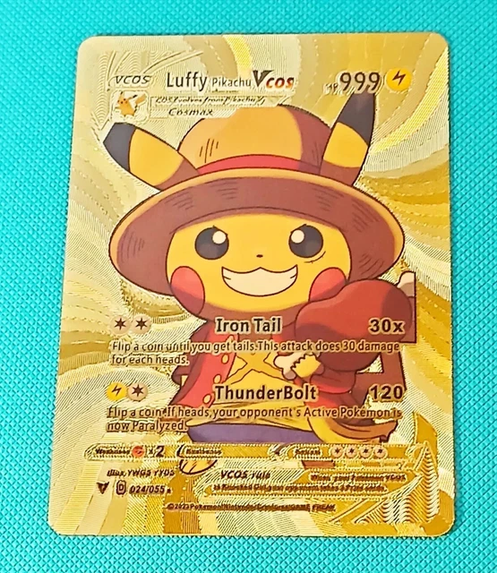 PIKACHU POKEMON LUFFY One Piece Op Pika Cards Card Holo Prism Manga ...