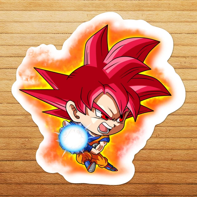 DRAGON SUPER SAIYAN God Goku Chibi Die Cut Wall Car Window Decal ...