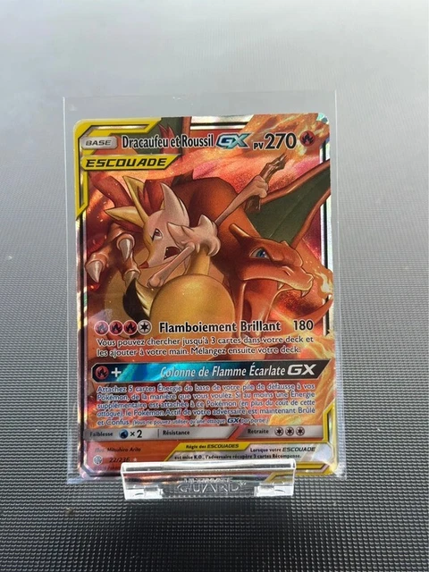 CARTE POKÉMON : Dracaufeu et Roussil GX 22/236 Eclipse Cosmique Fr EUR ...
